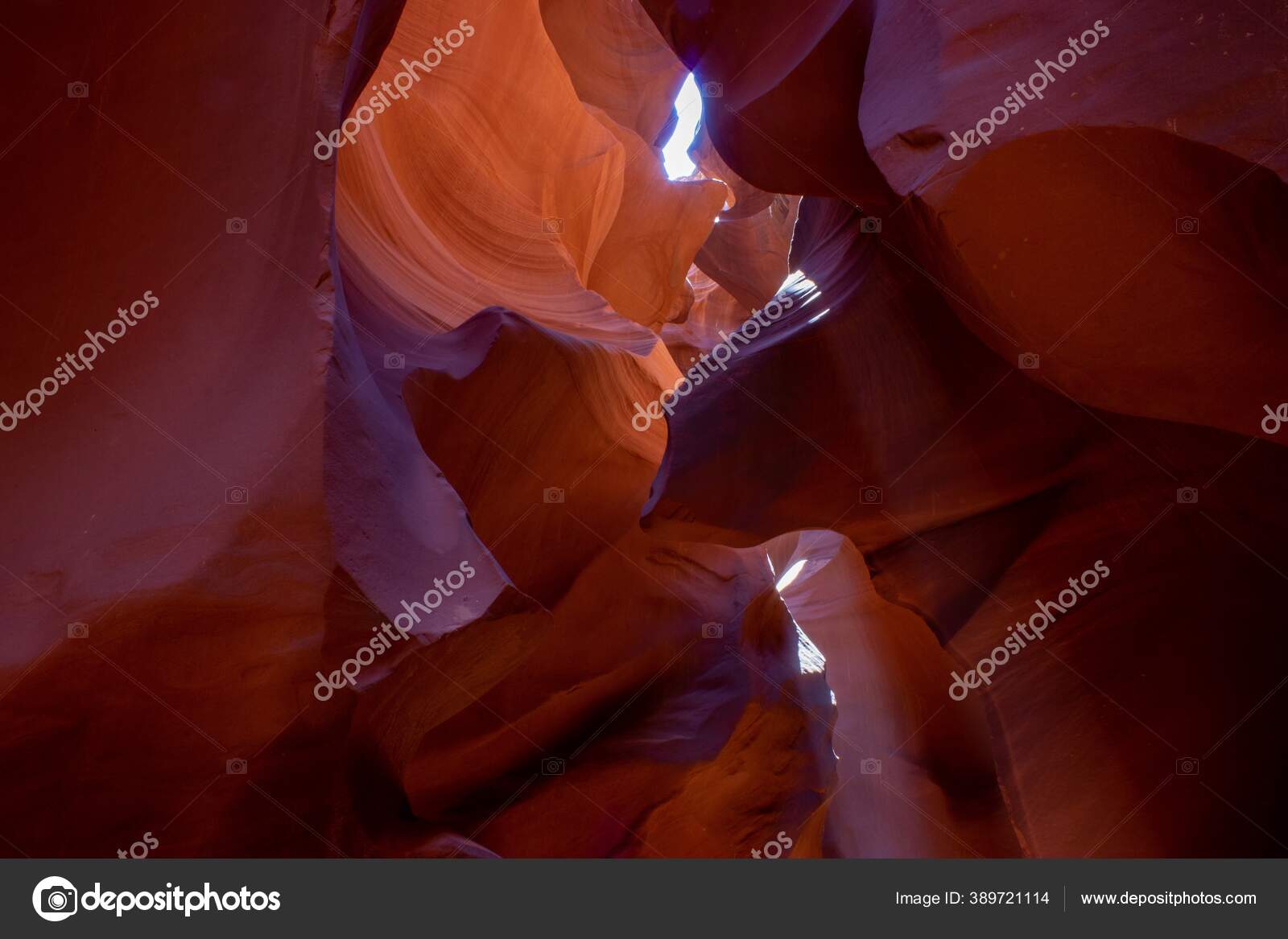 Beautiful Wavy Caves Antelope Canyon Arizona Usa Stock Photo by ...