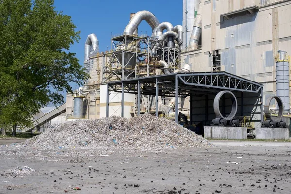 Front Loader Transporting Industrial Communal Waste Materials Waste ...
