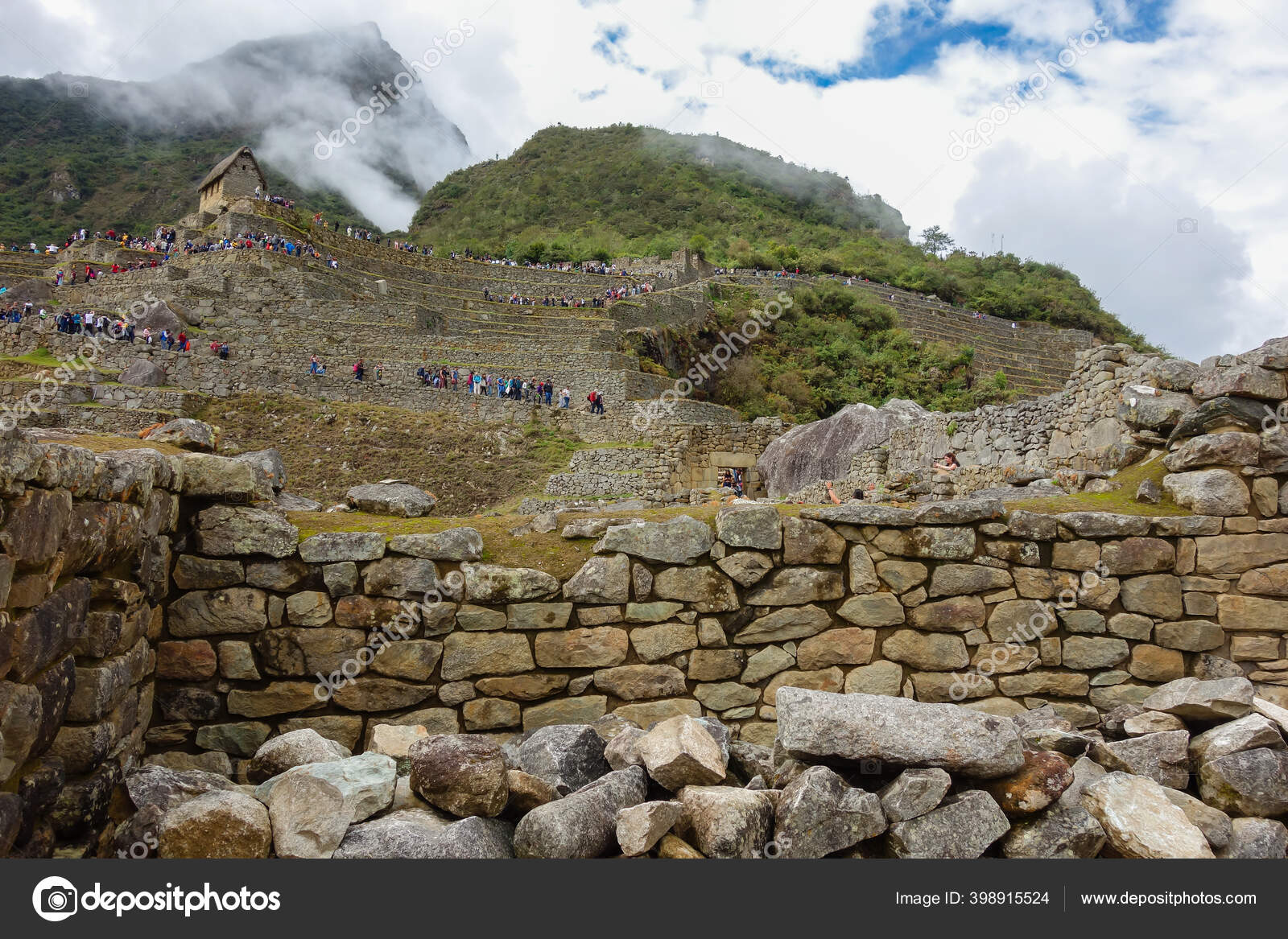 Una Vista Impresionante Las Ruinas Machu Picchu Perú — Foto de stock ...