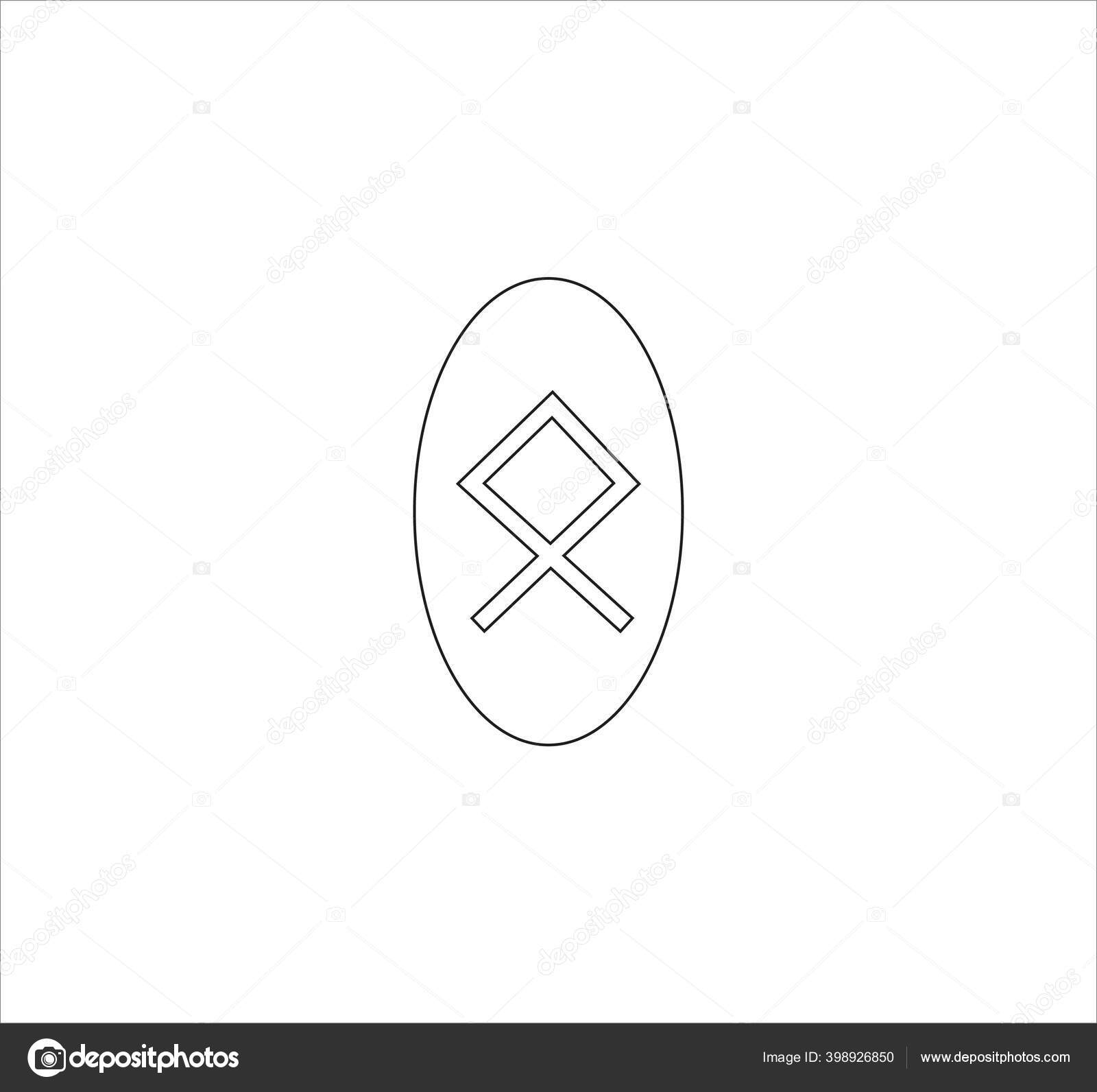 Illustration Viking Rune Isolated White Background Stock Photo by ...