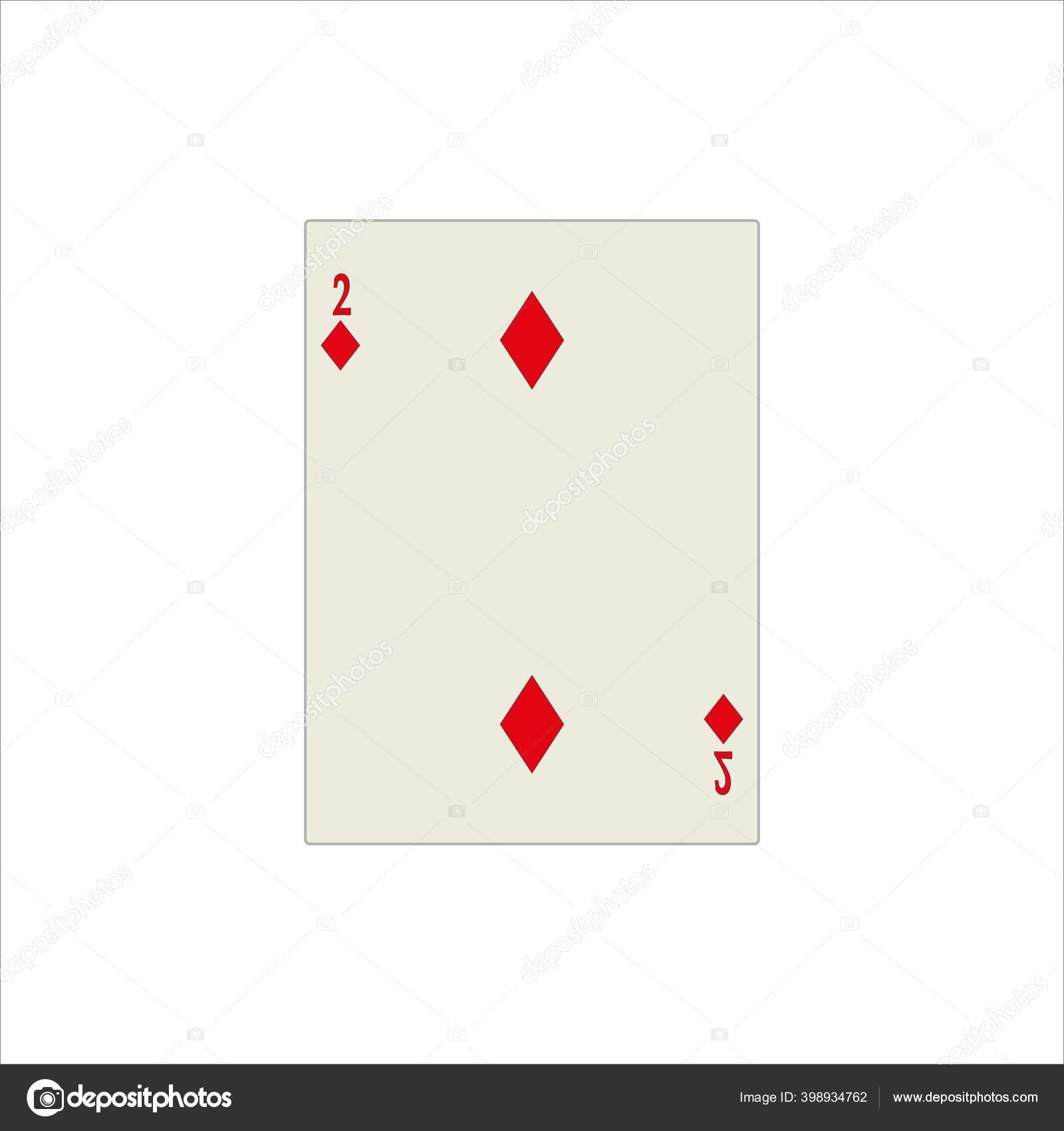 Illustration Two Diamonds Card Isolated White Background — Stock Photo ...