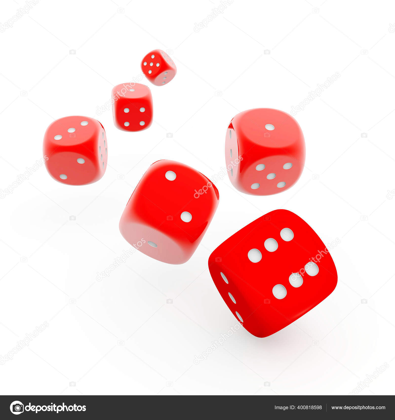Rendering Red Die White Background Stock Photo by ©Wirestock 400818598