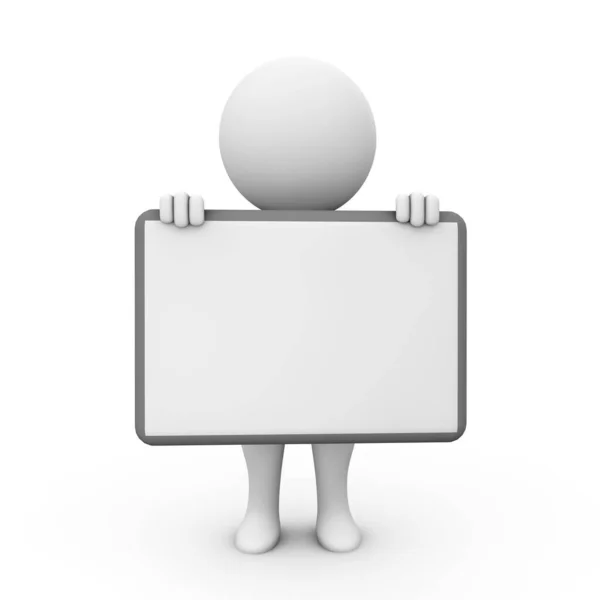 Rendering Puzzled Human Figure Isolated White Background — Stock Photo ...