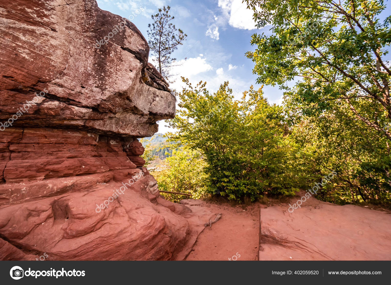 Sunny Scenery Devil's Table Hinterweidenthal Germany Stock Photo by ...
