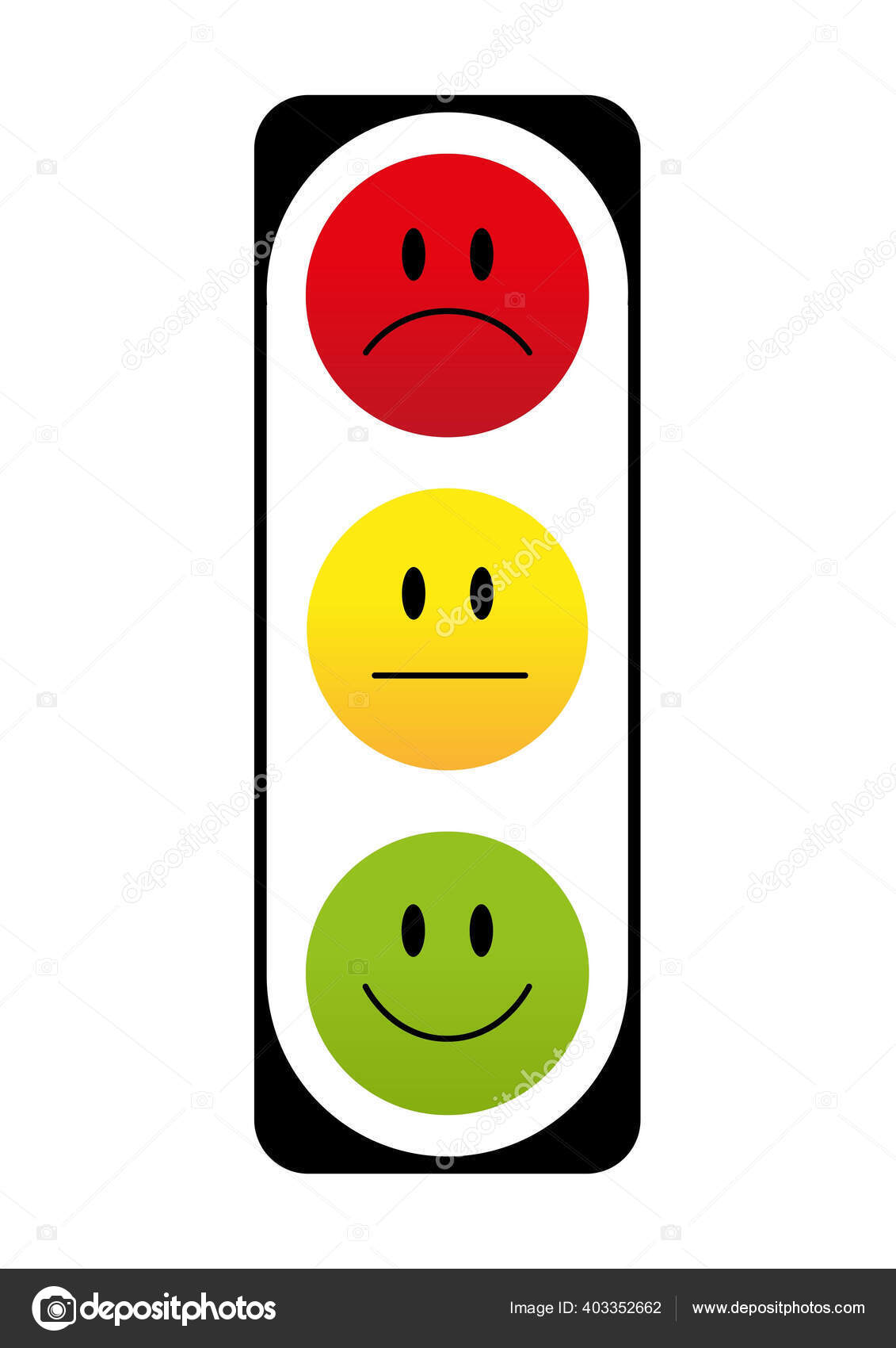 Illustration Traffic Light Faces Stock Photo by ©Wirestock 403352662