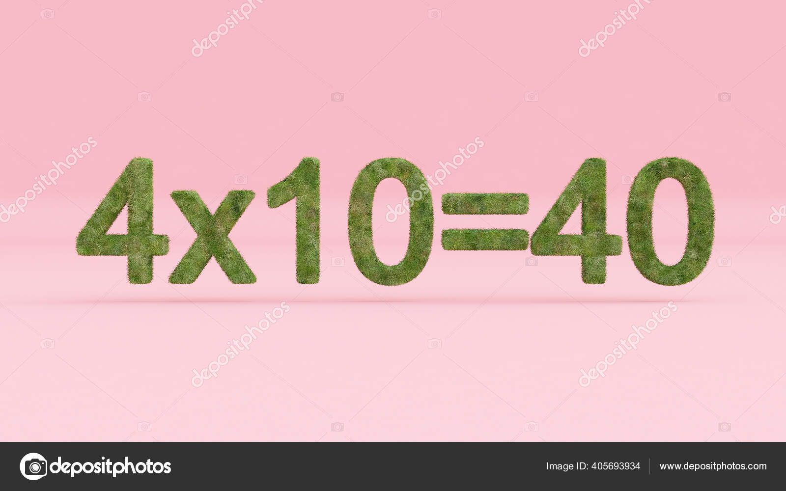 Rendering Mathematical Equation Grassy Texture Pink Background Stock ...
