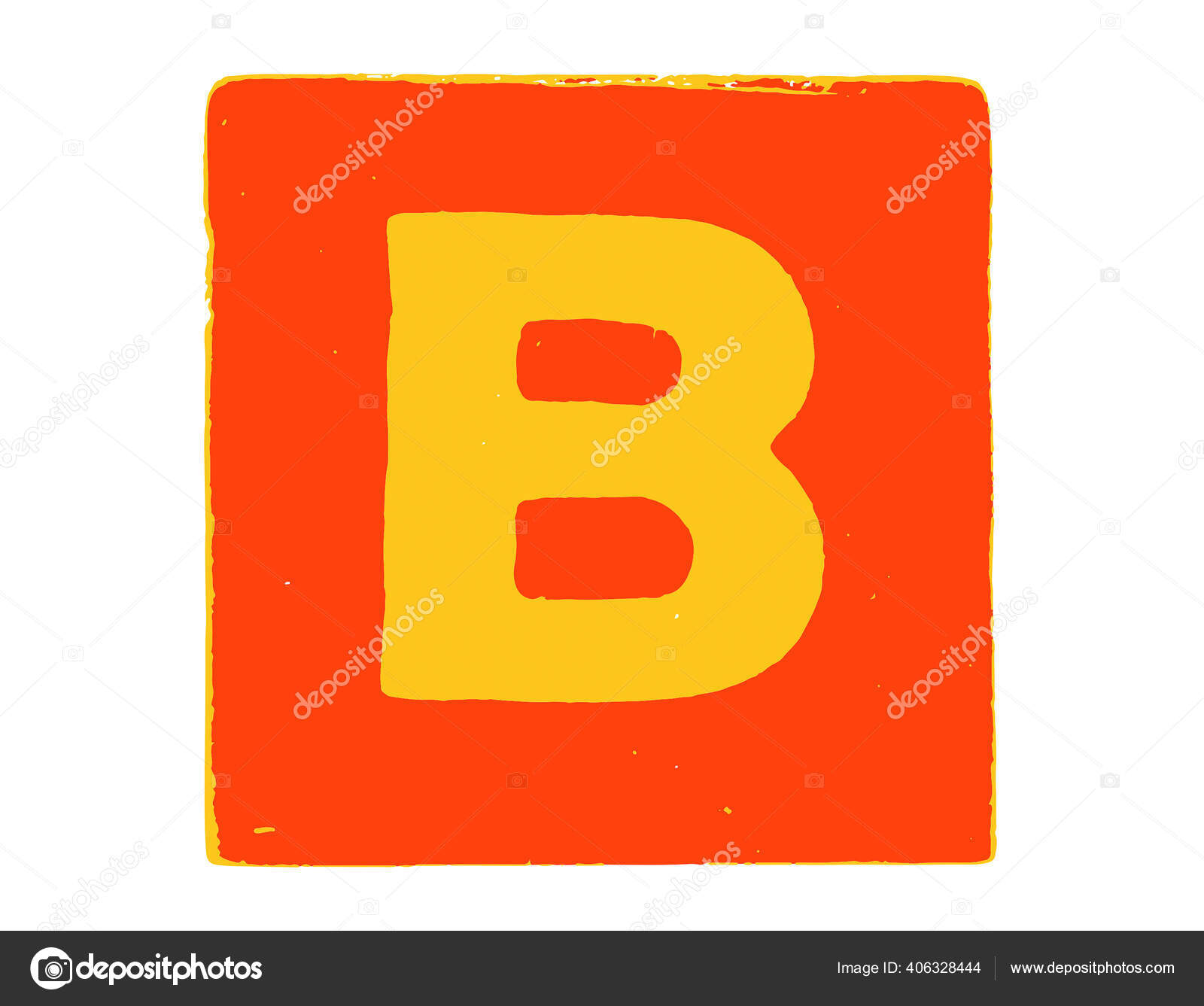 Alphabet Letter Cube Capital Letter Orange Background Stock Photo by ...