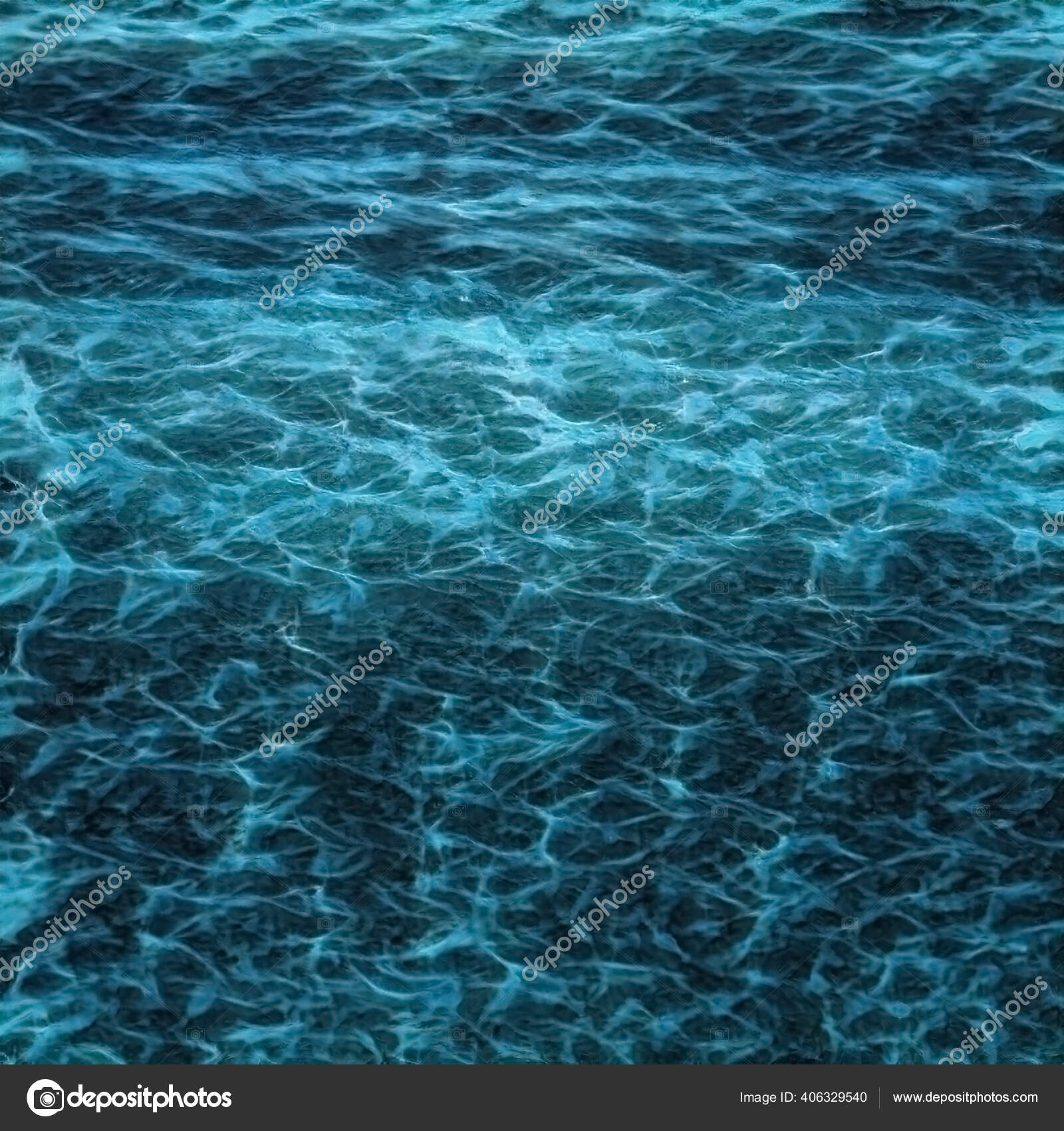 Realistic Painting Ocean Waves Turquoise Colors — Stock Photo ...