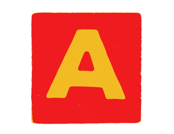 Alphabet Letter Cube Capital Letter Orange Background Stock Photo by ...