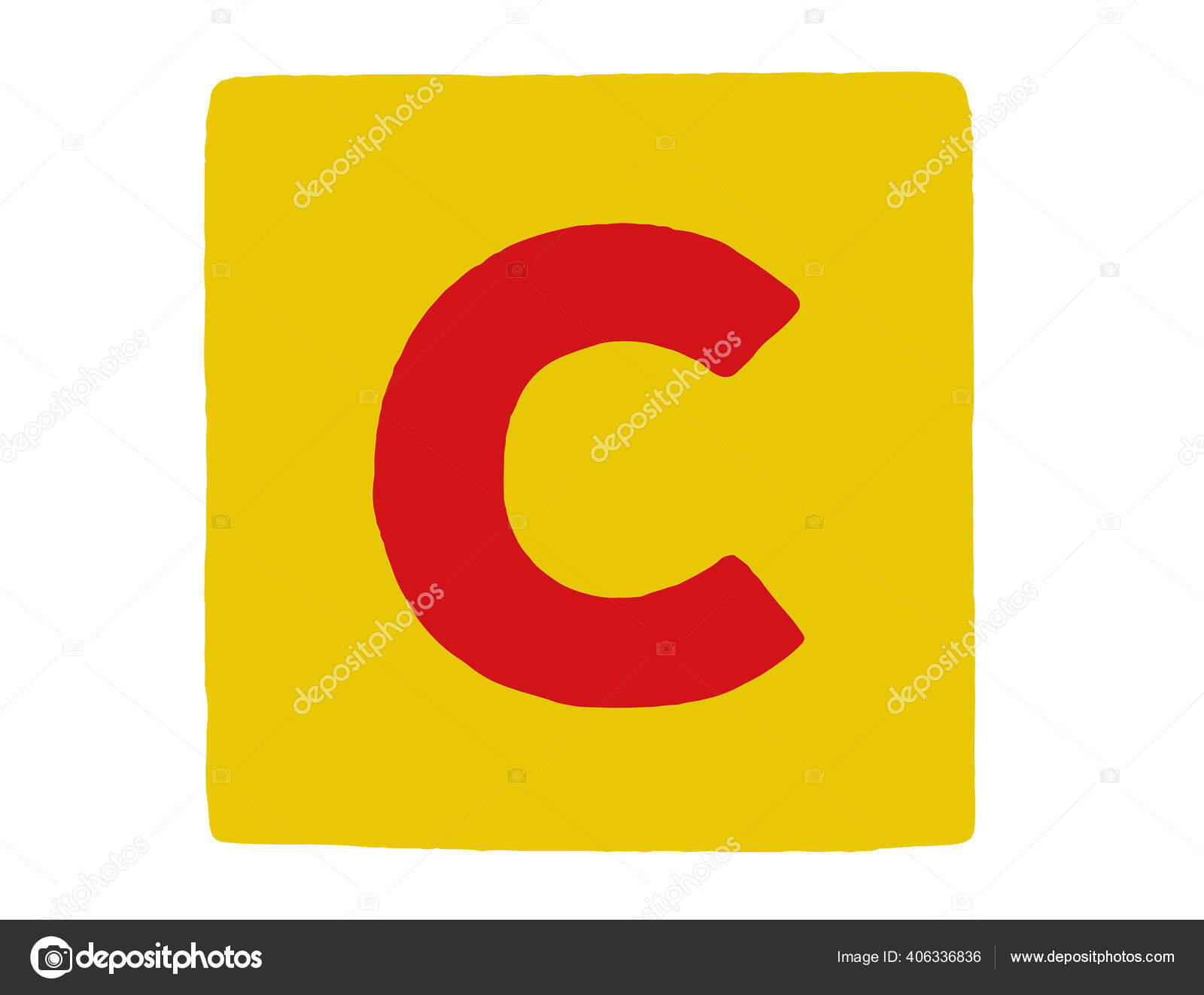 Cubo Letras Del Alfabeto Con Mayúscula Sobre Fondo Rojo — Foto de stock ...