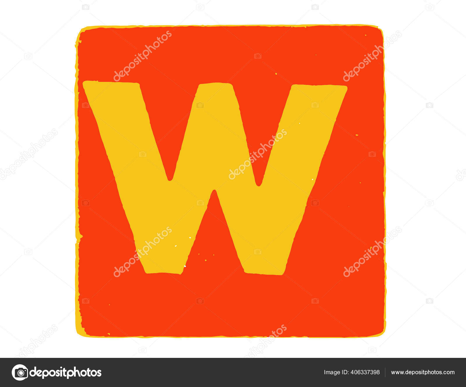 Alphabet Letter Cube Capital Letter Orange Background Stock Photo by ...