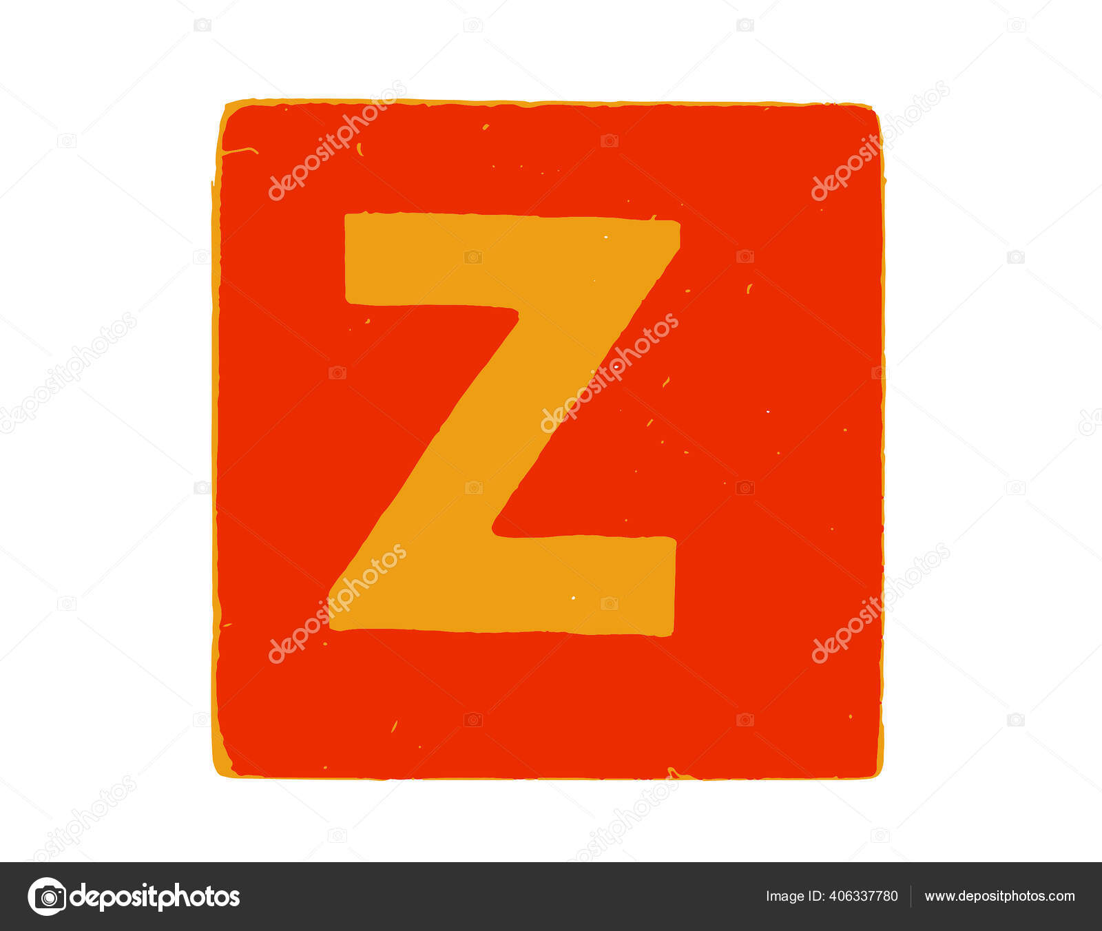 Alphabet Letter Cube Capital Letter Orange Background Stock Photo by ...