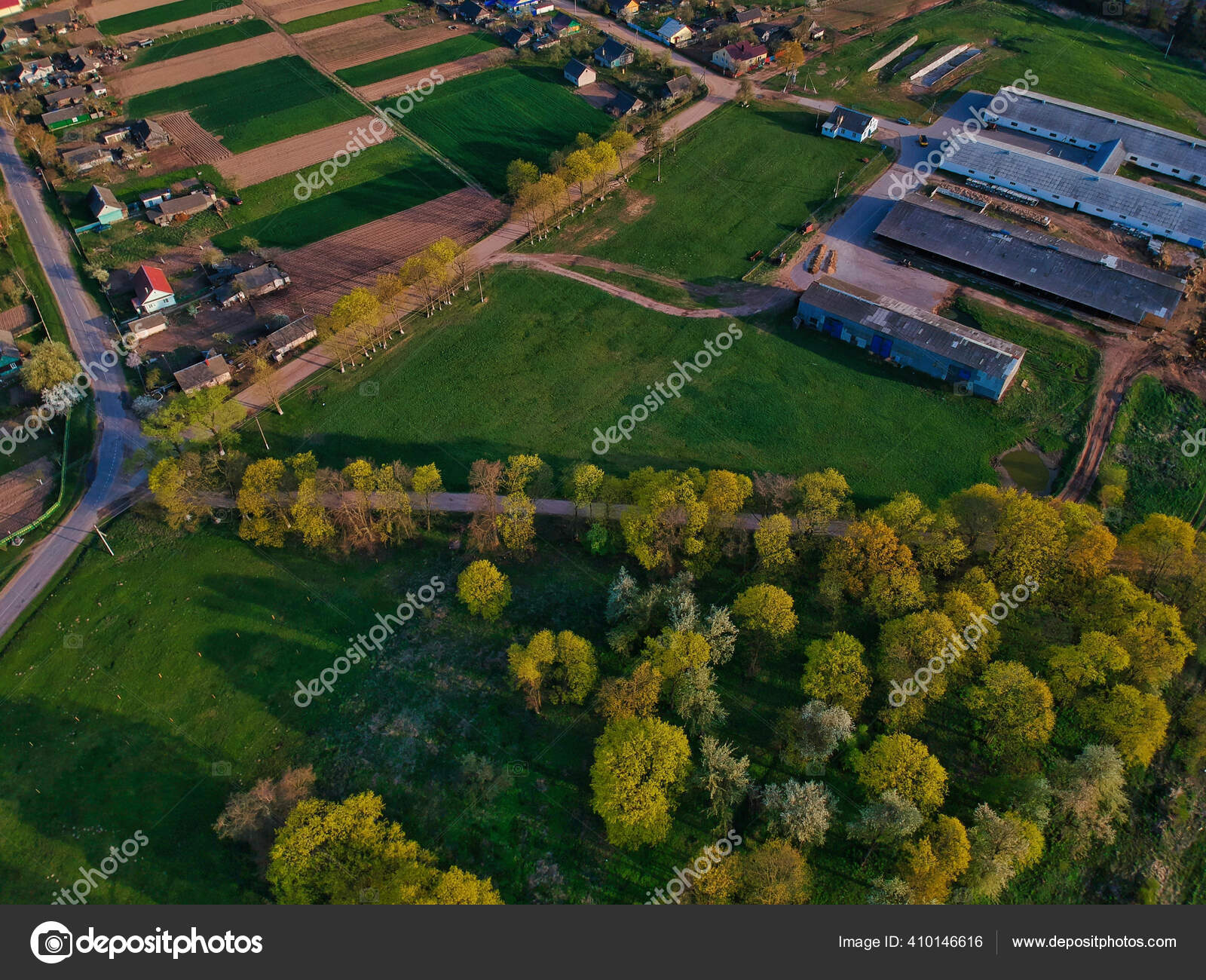 Aerial View Rural Area Beautiful Greenery — Stock Photo © Wirestock ...