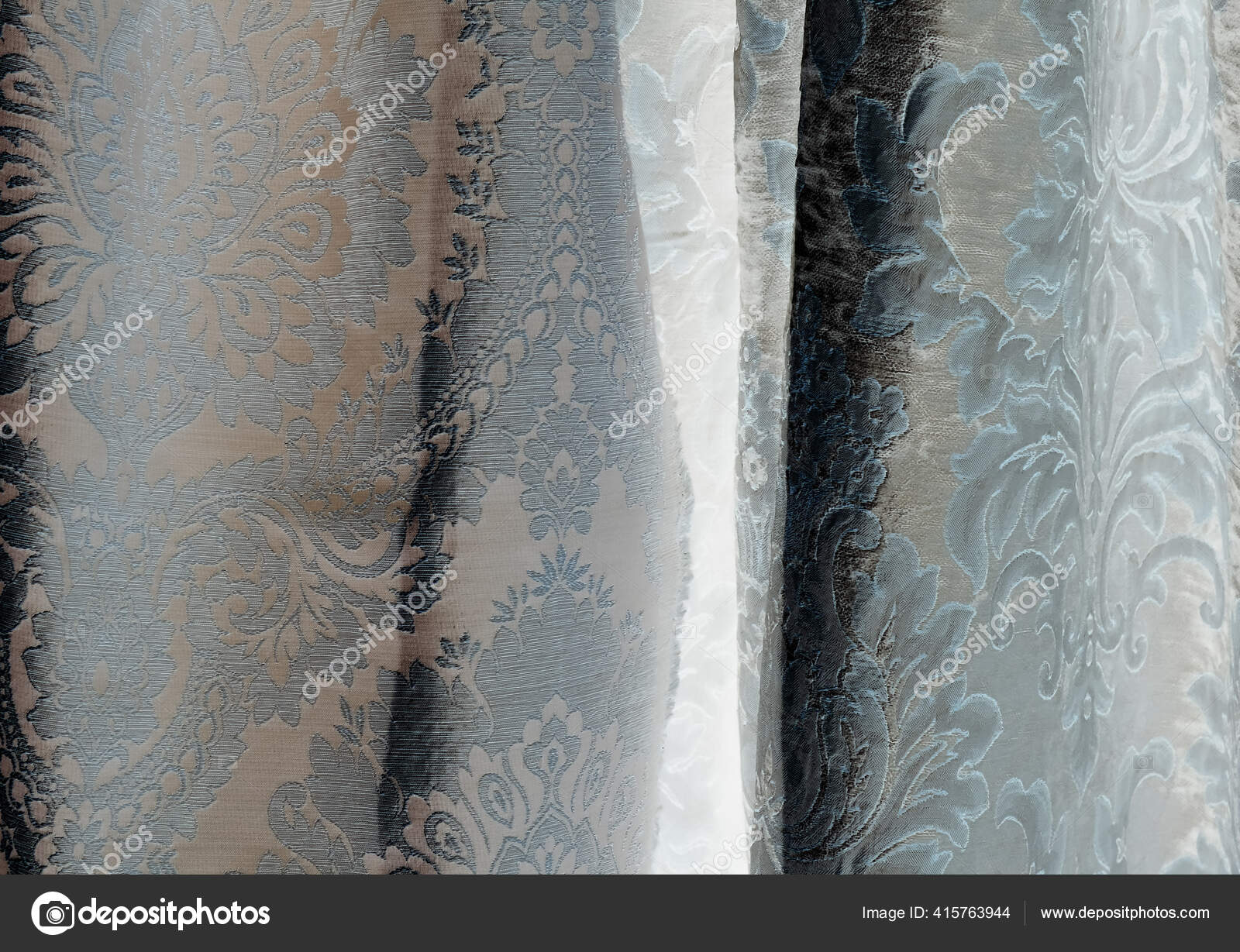 Closeup Curtain Fabric Texture Stock Photo by ©Wirestock 415763944