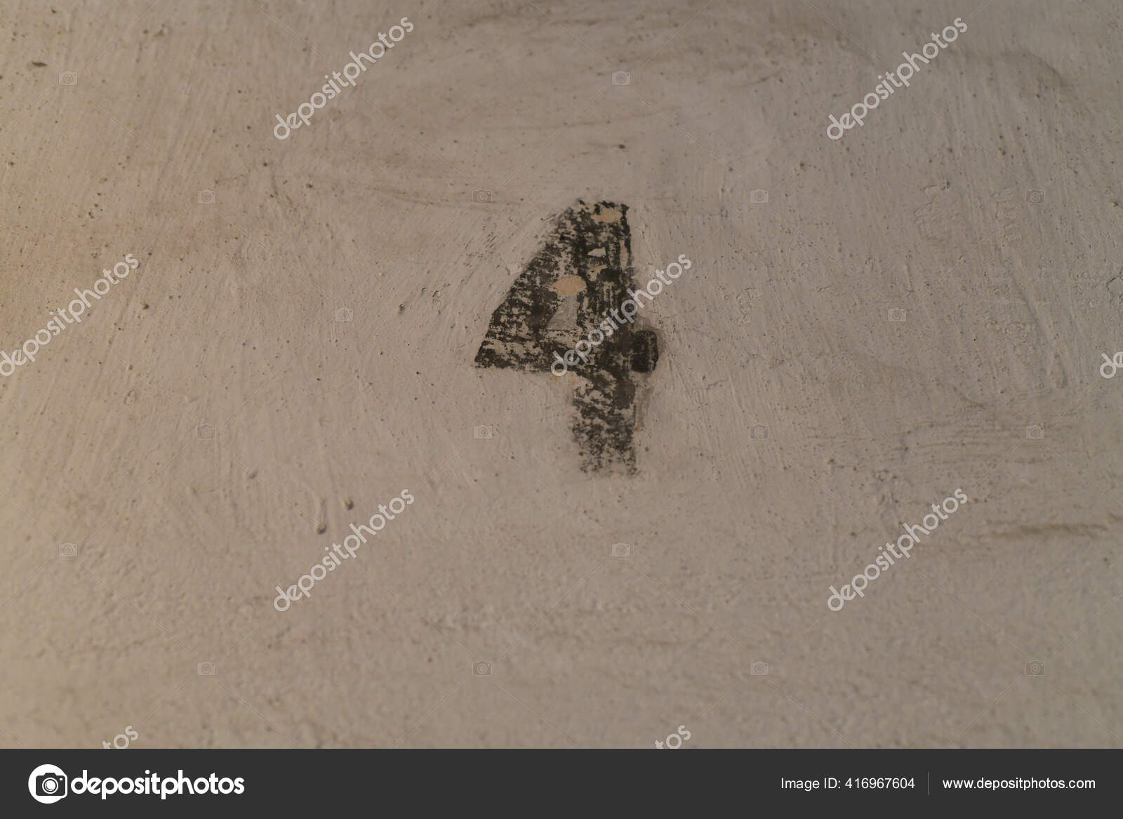 Closeup Shot Number Marked Wall Nazi Concentration Camp — Stock Photo ...