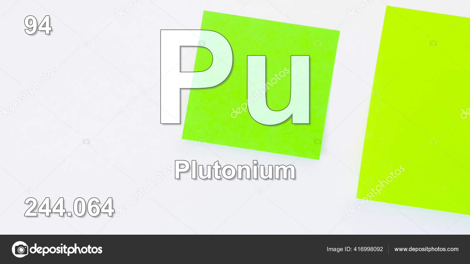 Plutonium Chemical Element Atomic Data Symbol Illustration Backdrop ...