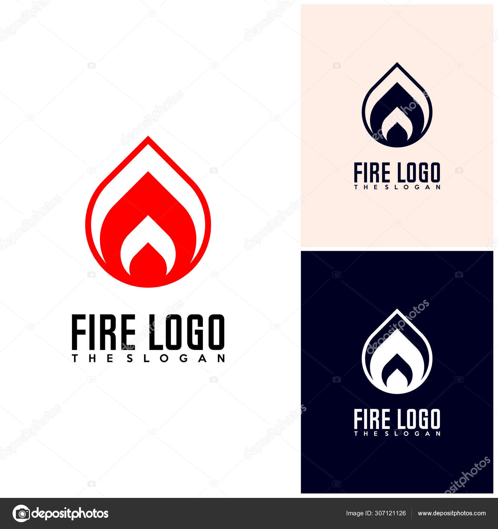 Fire icon simple logo design vector Stock Vector Image by ©shuttersport ...
