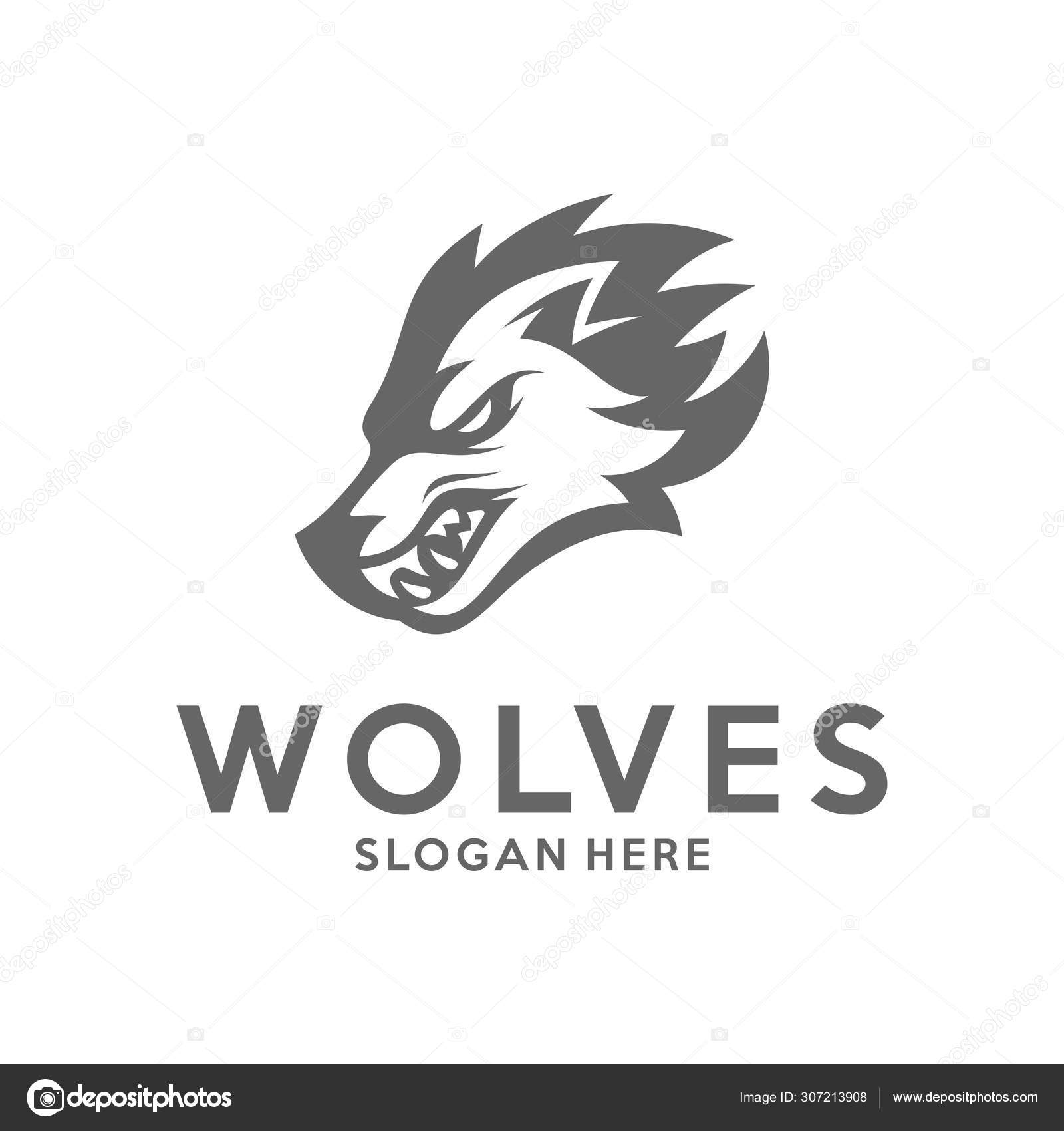 Modern professional Wolf logo for a sport team. Wolf logo vector ...