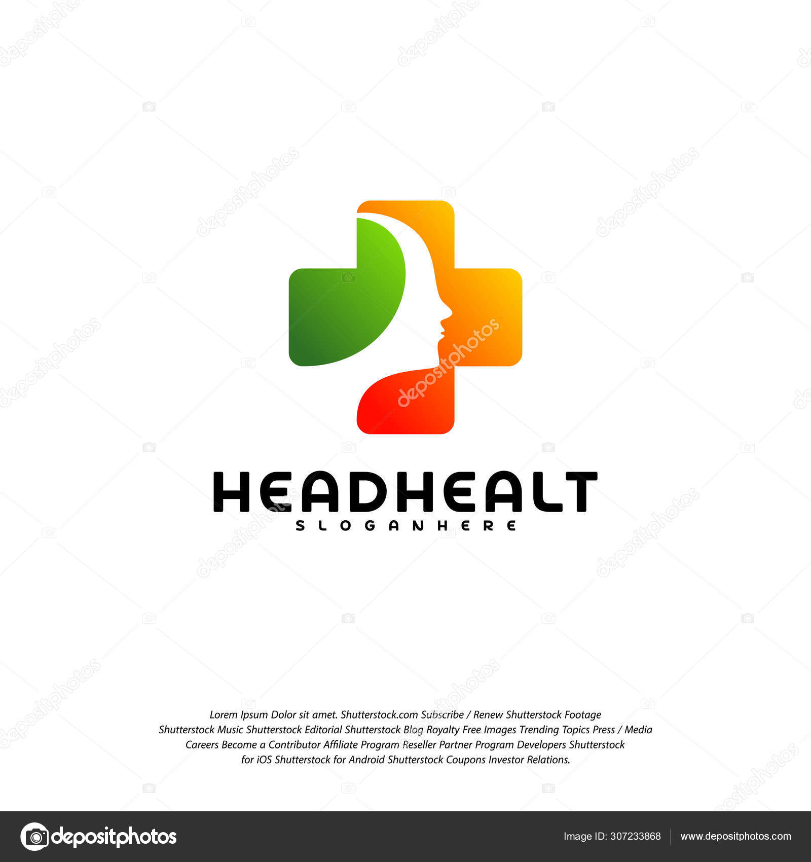 Head Health logo template vector, Head intelligence logo designs ...