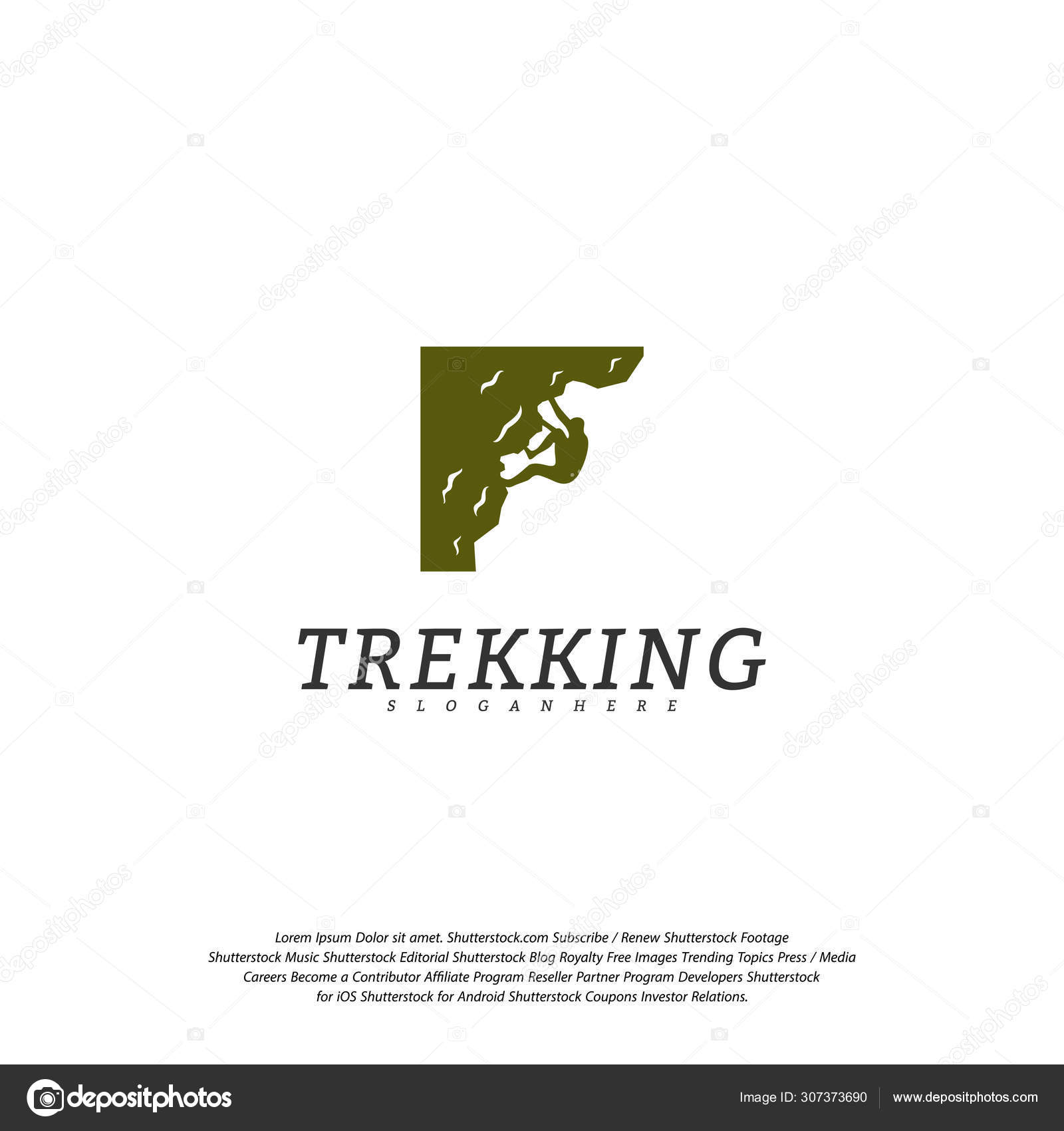 Rock Climber vector logo template. Outdoor activity symbol logo Stock ...