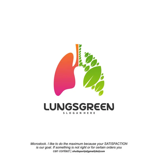 Set of Lung care logo designs vector, Nature Lungs logo concept vector ...