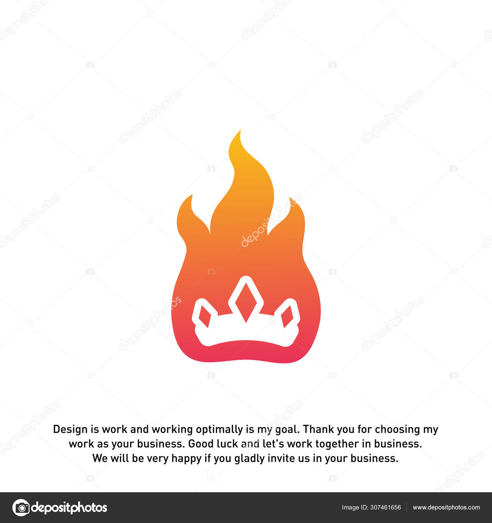 Flame Crown Vector