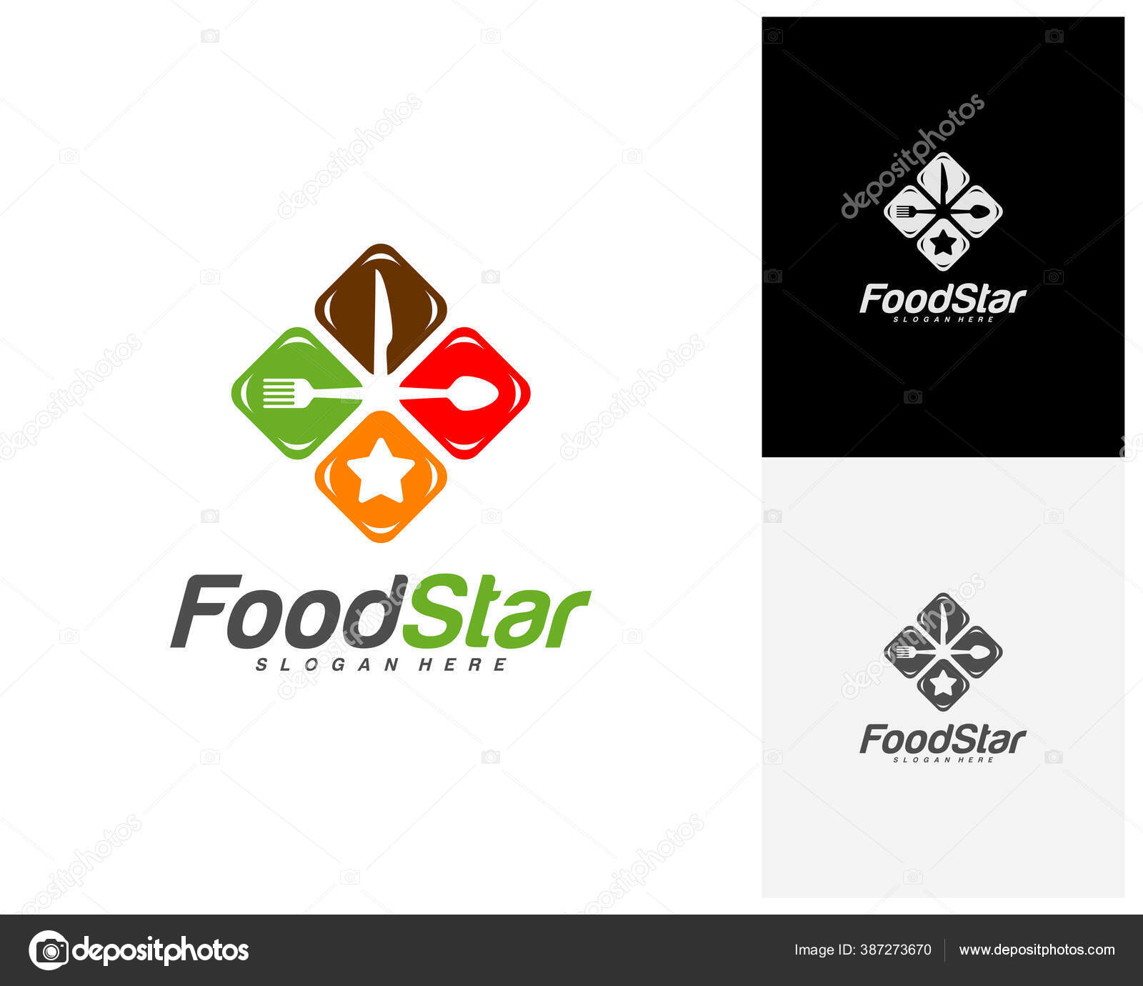 Star Food Logo Creative Food Star Logo Design Vector Restaurant Food