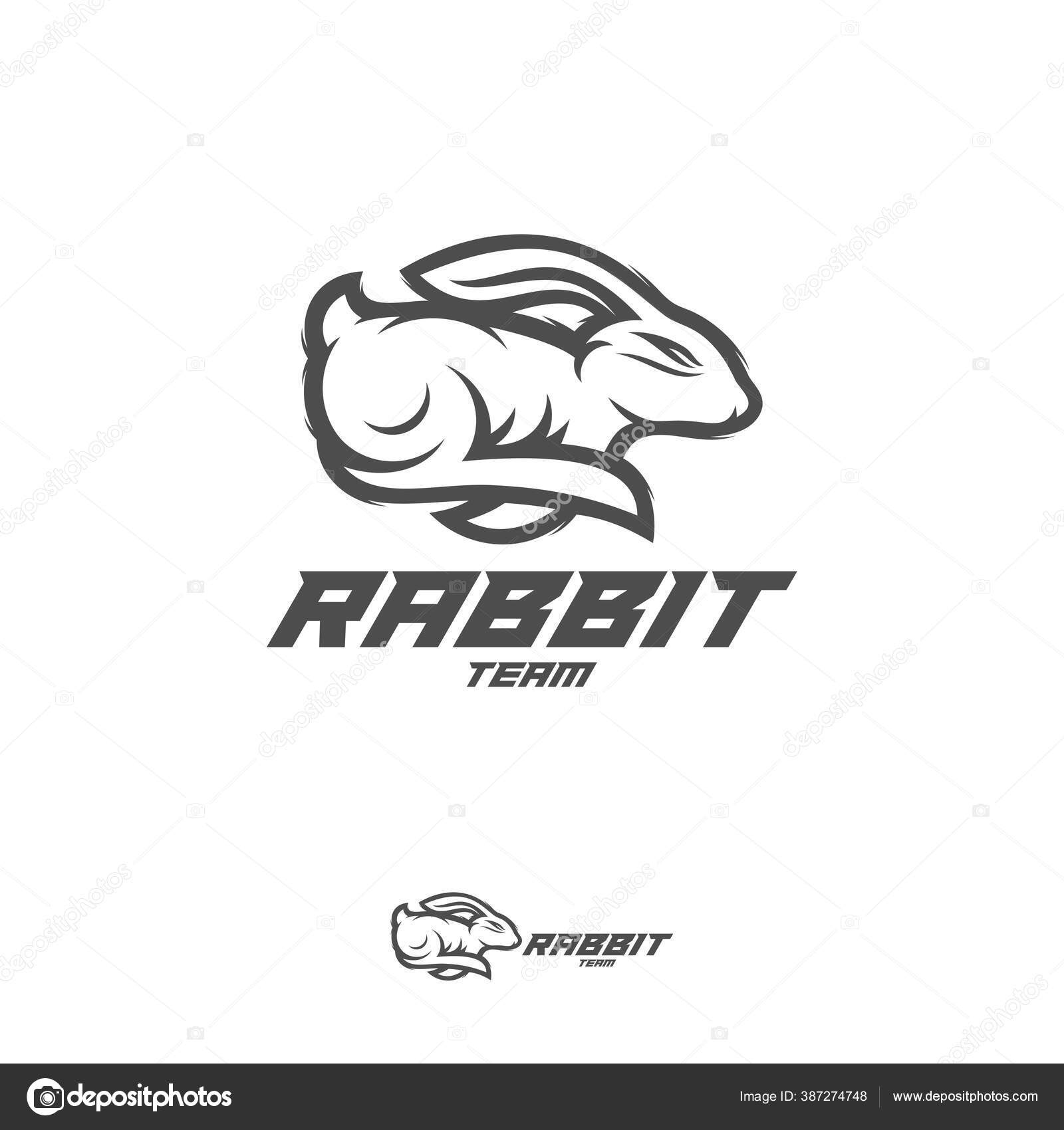 Rabbit Logo Template Vector Modern Head Rabbit Logo Vector Stock Vector ...