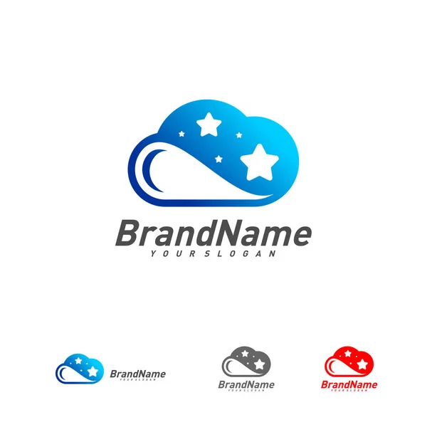 Star Cloud Logo Vector Template Cloud Star Logo Design Concept Stock ...