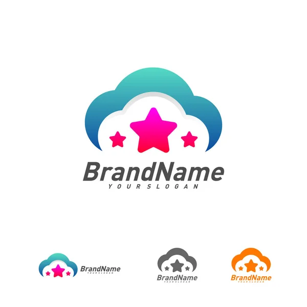 Star Cloud Logo Vector Template Cloud Star Logo Design Concept Stock Vector by ©shuttersport ...