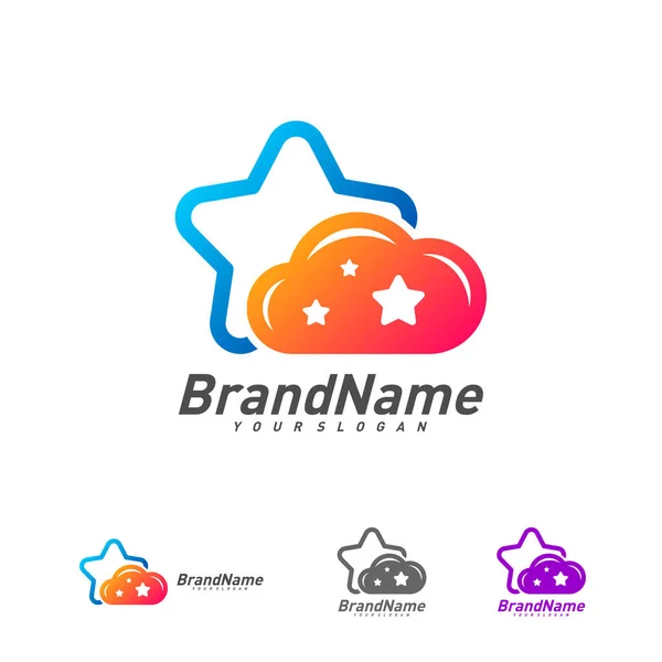 Star Cloud Logo Vector Template Cloud Star Logo Design Concept Stock Vector by ©shuttersport ...