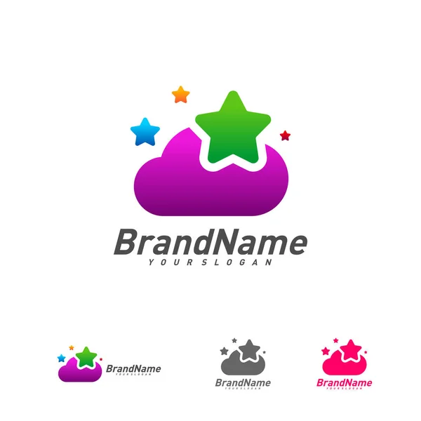 Star Cloud Logo Vector Template Cloud Star Logo Design Concept Stock Vector by ©shuttersport ...