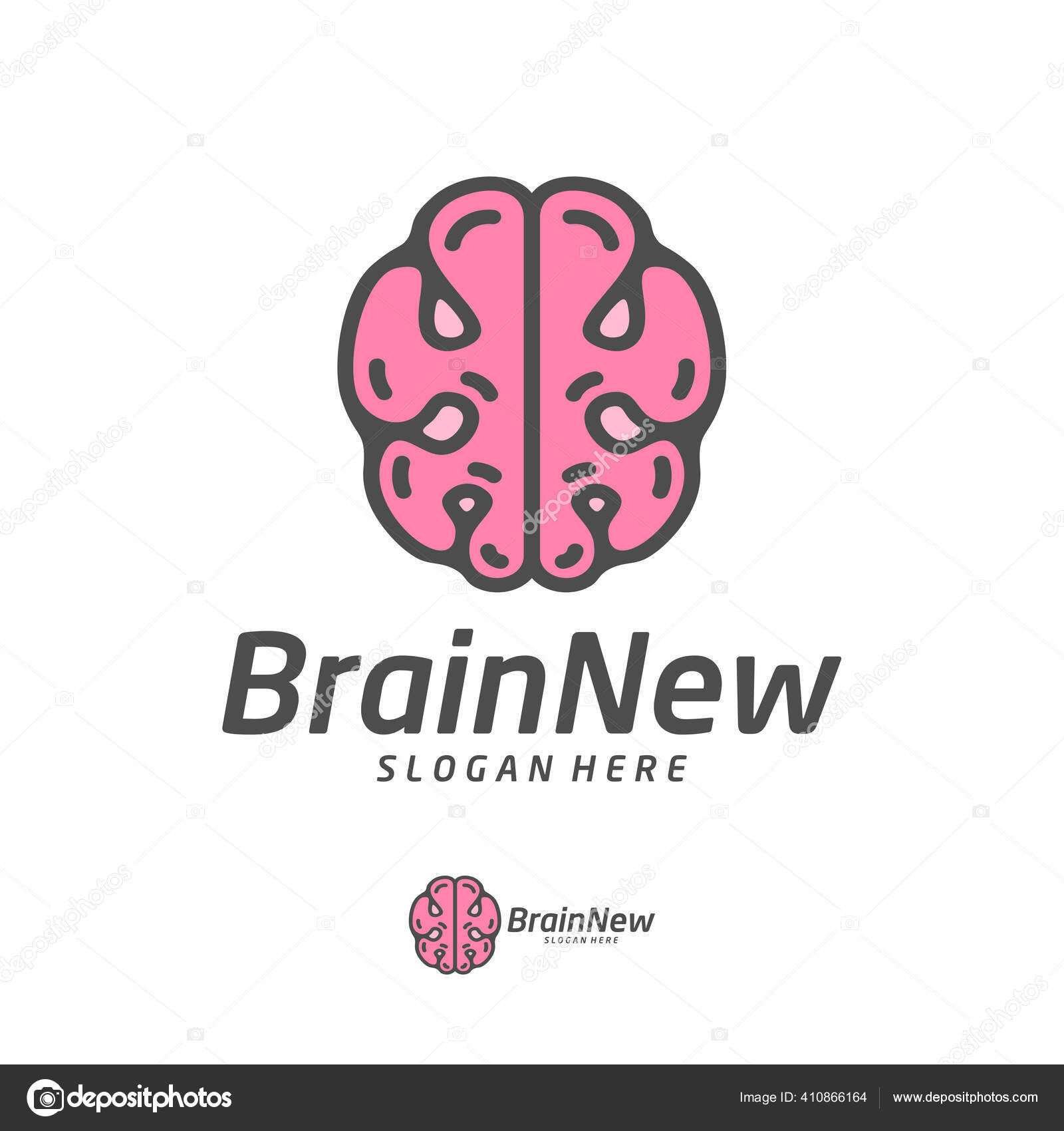 Brain Logo Design Vector Template Mind Logo Concept Icon Symbol Stock ...