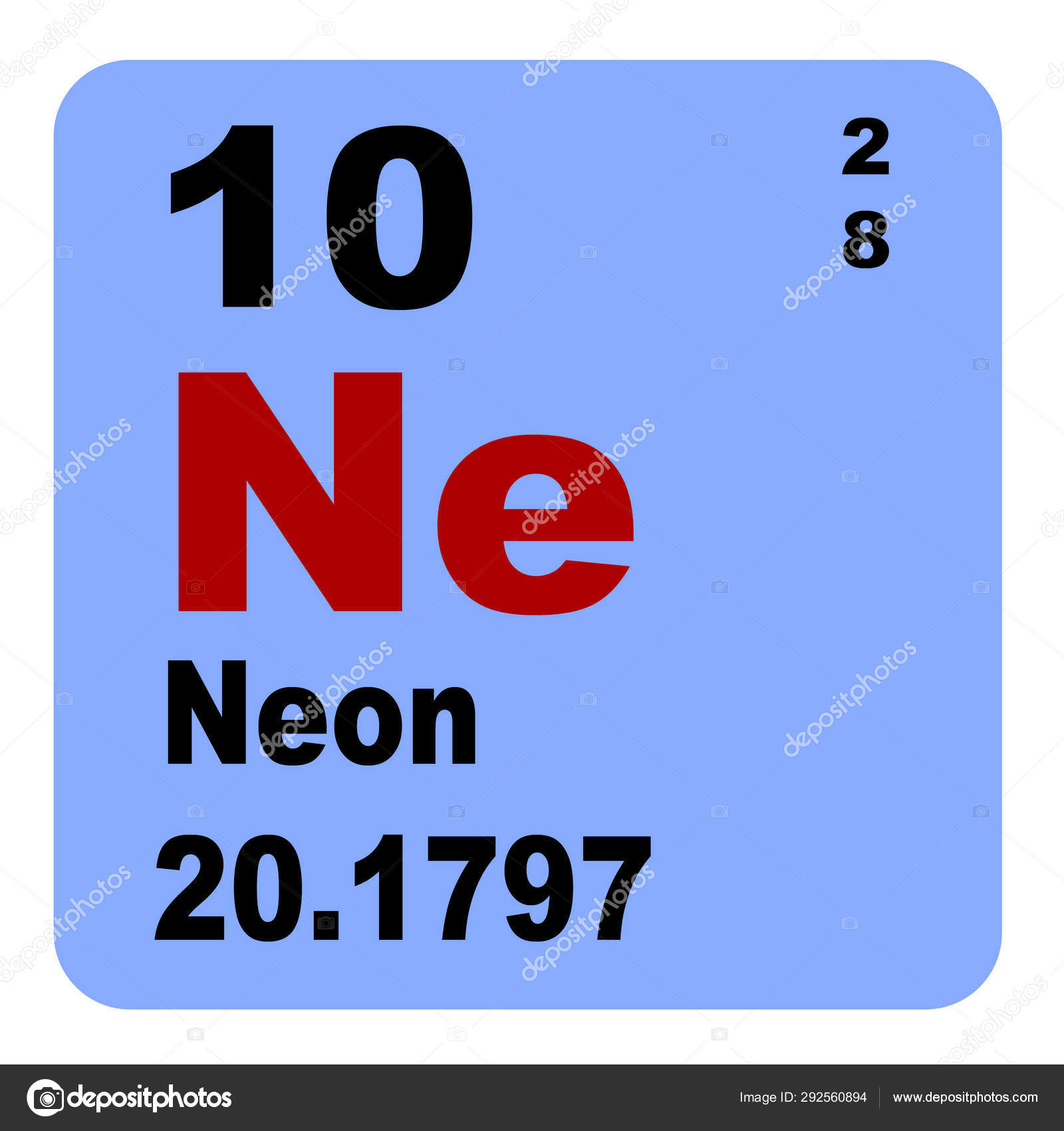 Periodic Table Elements Neon — Stock Photo © imwaltersy #292560894