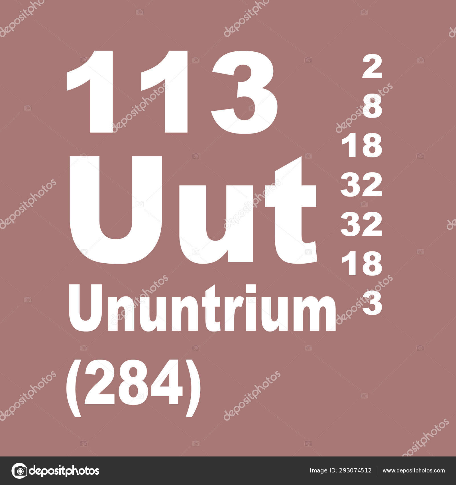 Ununtrium Periodic Table Elements — Stock Photo © imwaltersy #293074512