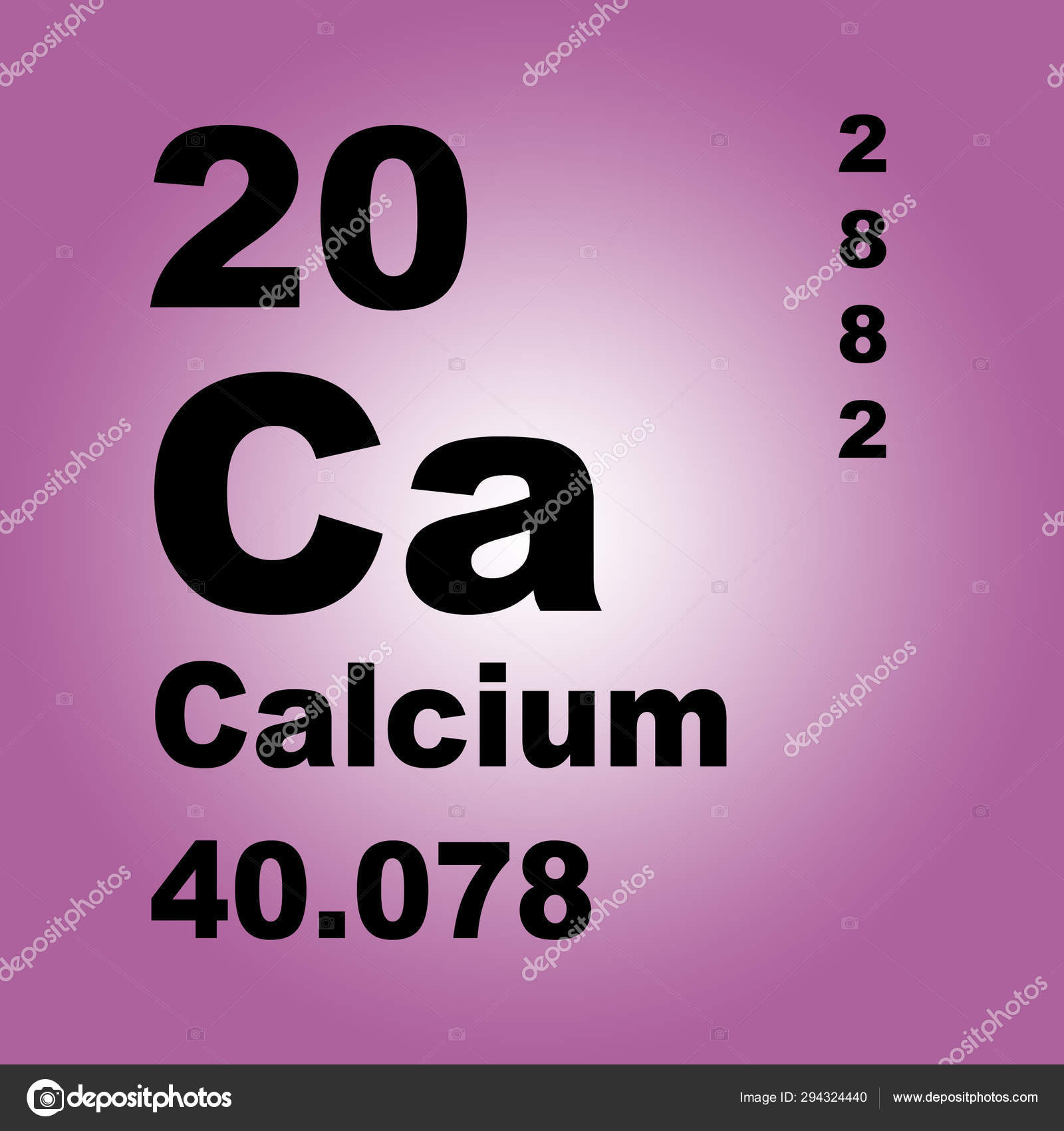 Calcio Tabla periódica de los elementos ilustración vectorial eps 10 ...