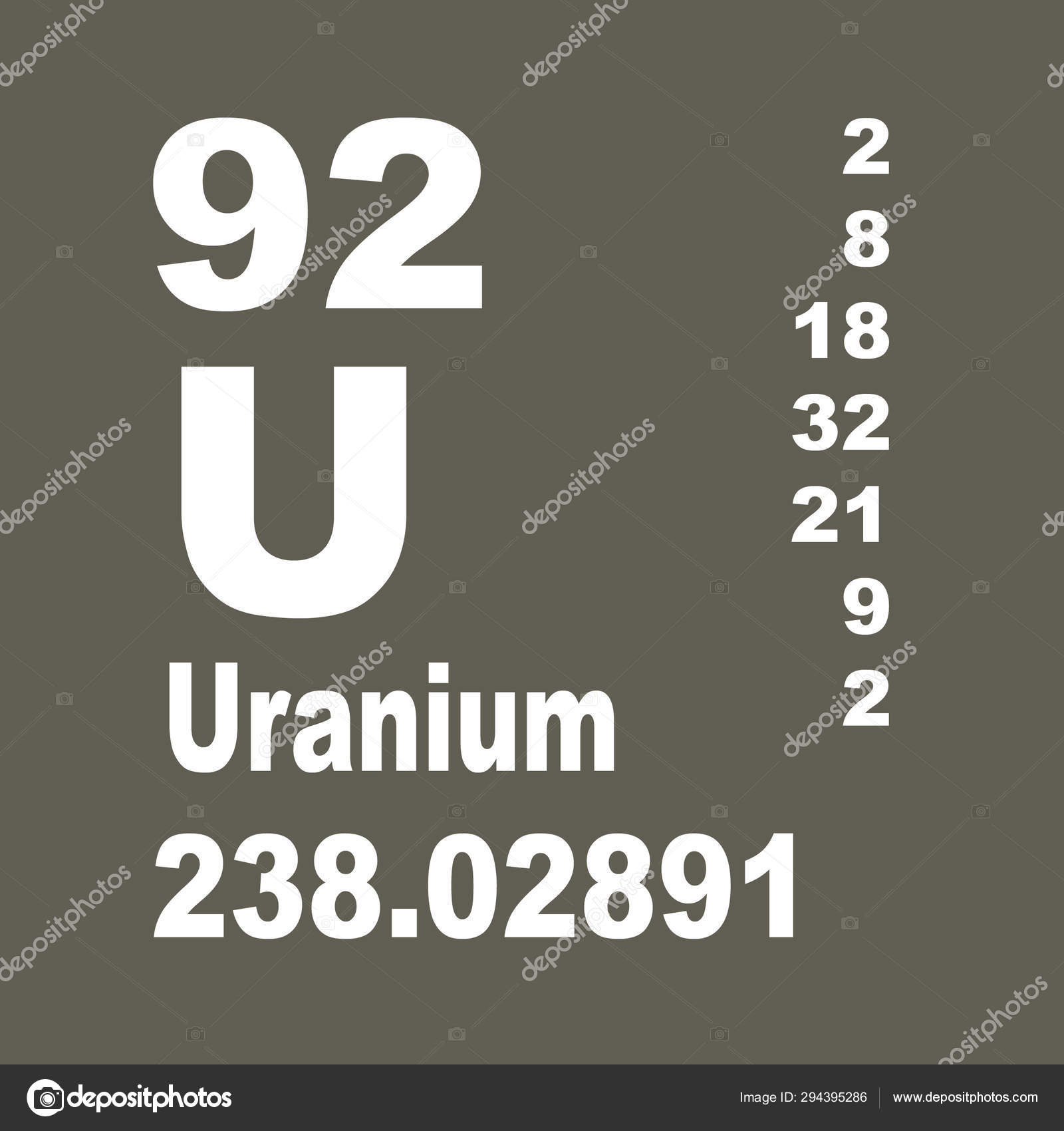 Uranium Periodic Table Elements — Stock Photo © imwaltersy #294395286