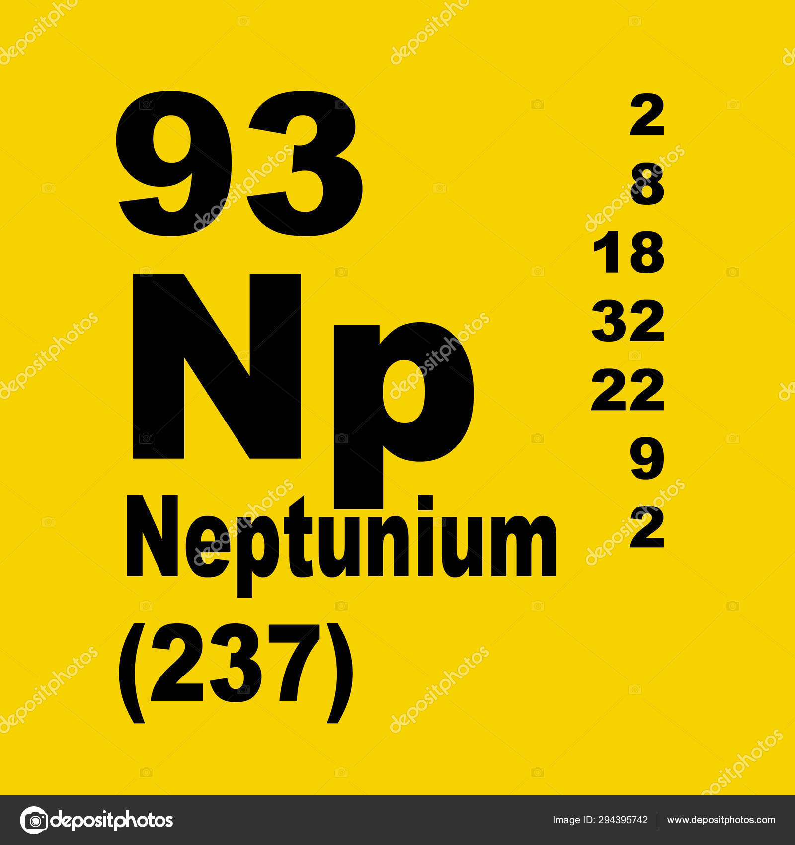 Neptunium Periodic Table Elements — Stock Photo © imwaltersy #294395742