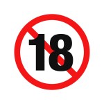 Under 18 years Sign Mark Vector Illustration Stock Vector by ©Gembuls ...