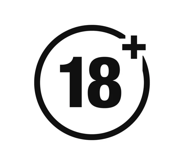 Under 18 years Sign Mark Vector Illustration Stock Vector by ©Gembuls ...