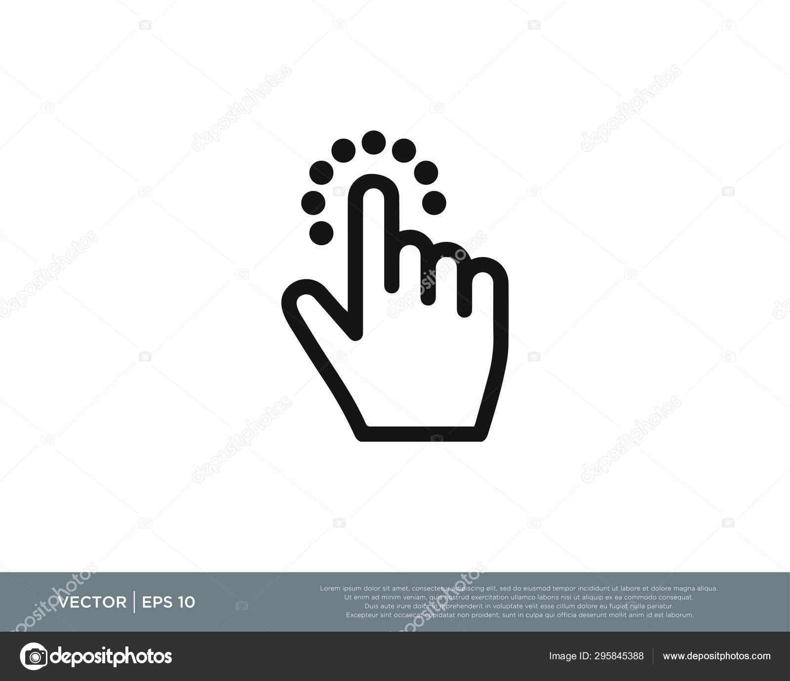 Hand Click Icon Symbol Vector Stock Vector by ©Gembuls 295845388