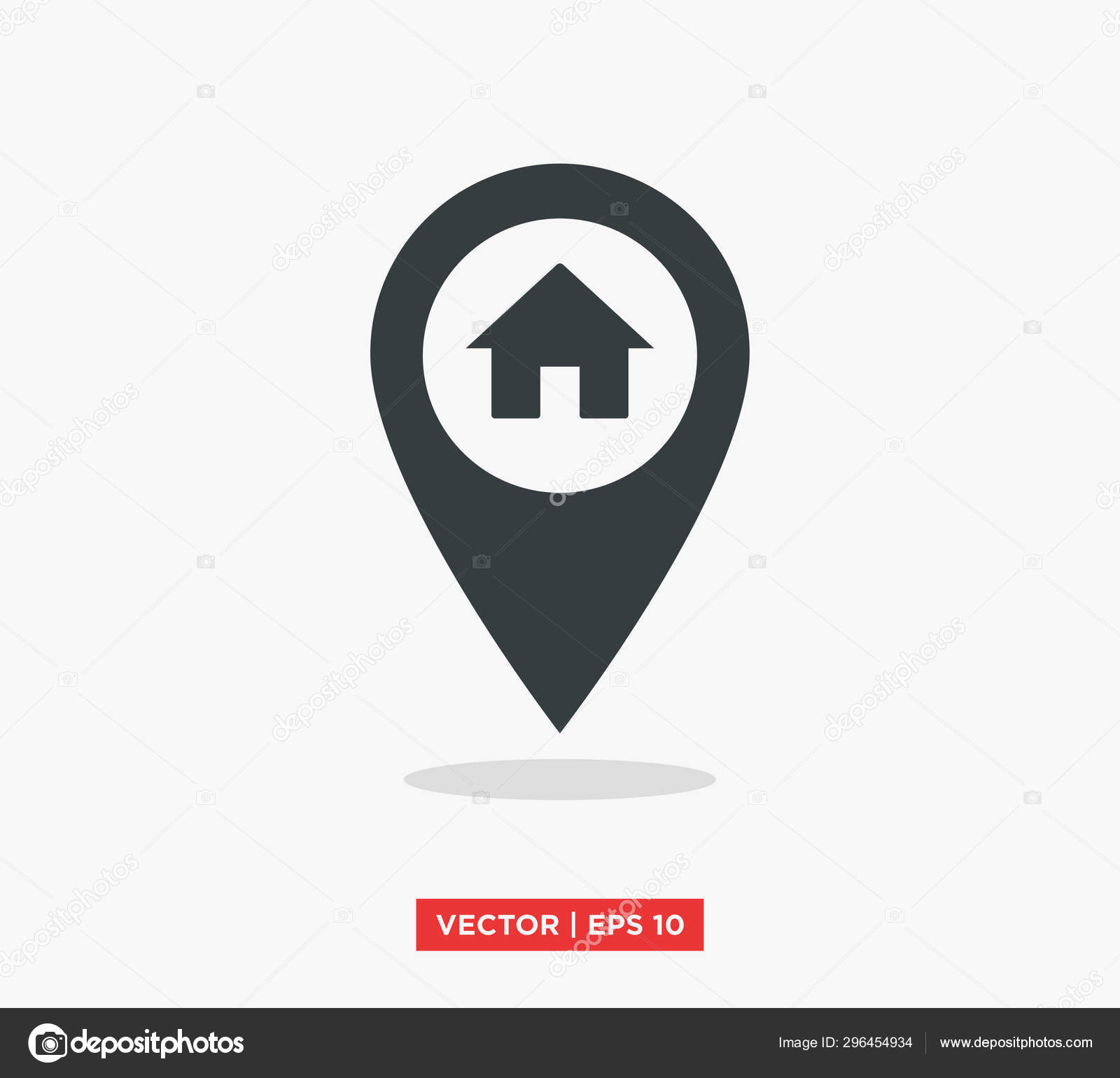 Home Gps Pointer Icon Vector Illustration Stock Vector by ©Gembuls ...