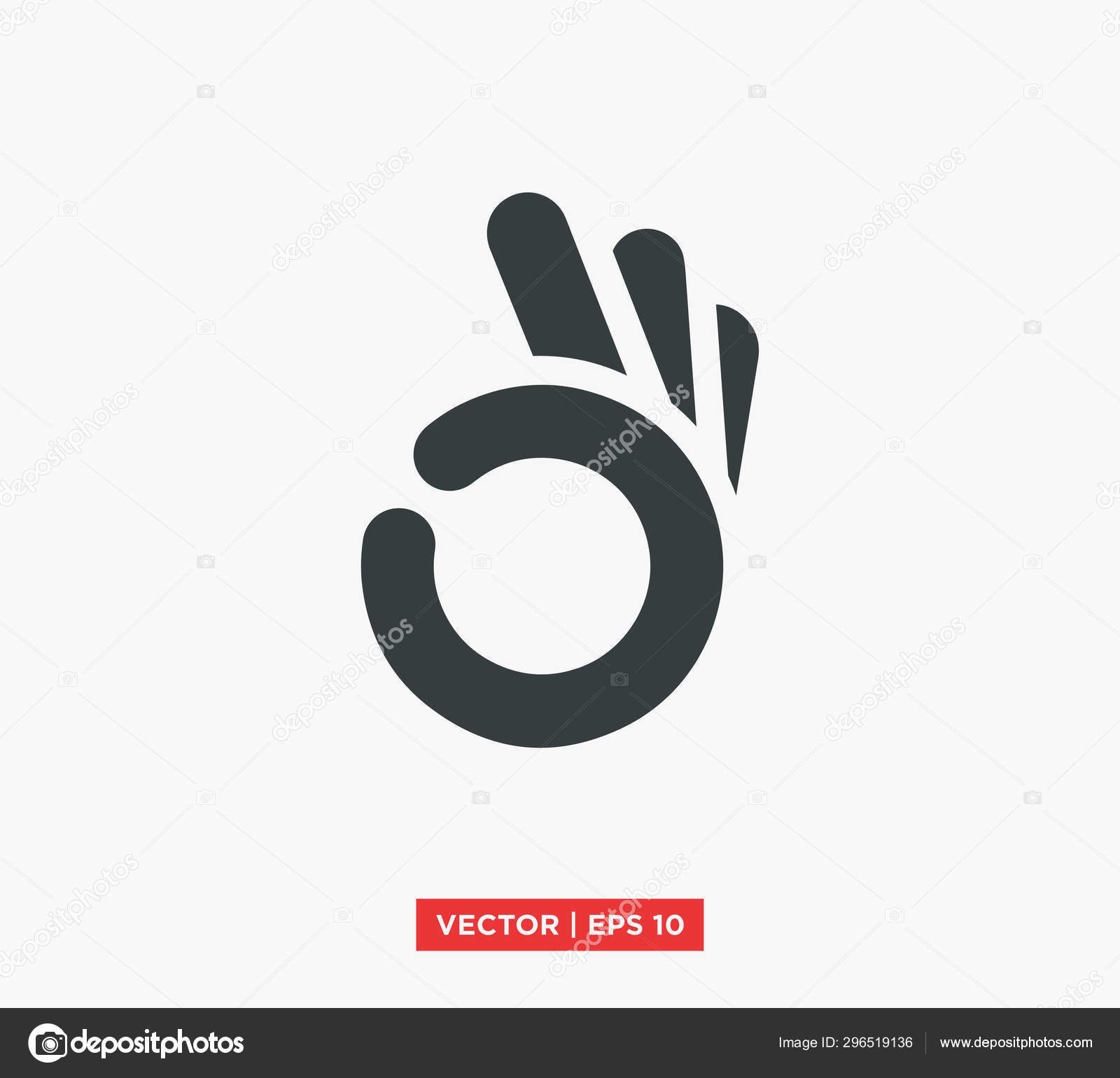 Ok Hand Vector Ok Fingers Hand Illustration PNG & SVG Design For