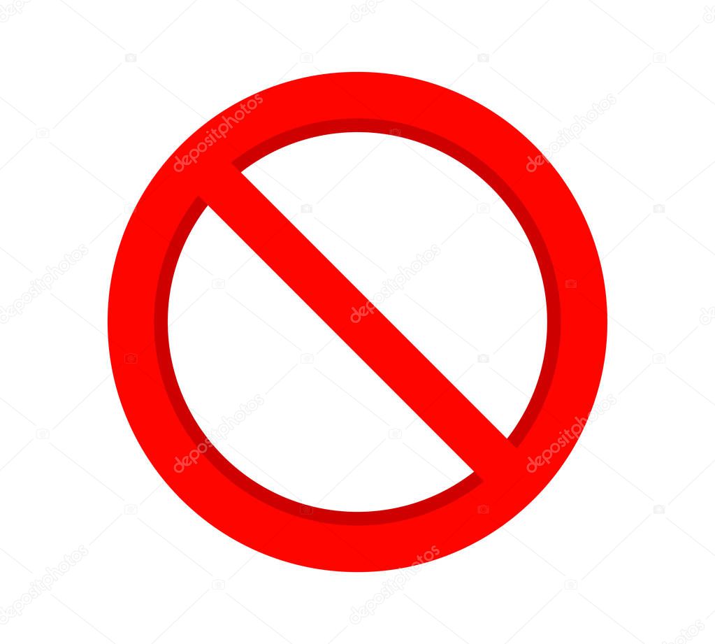 Icono de símbolo de prohibición Ilustración vectorial 2024