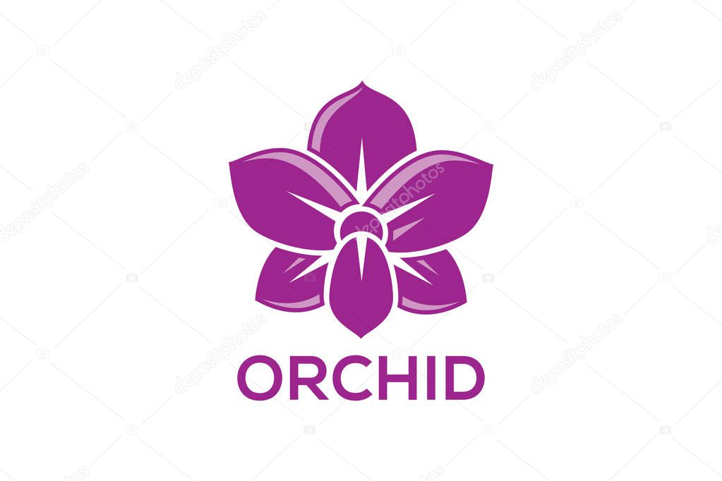 flor del vector de la orquídea aislada en fondo blanco, vector del ...