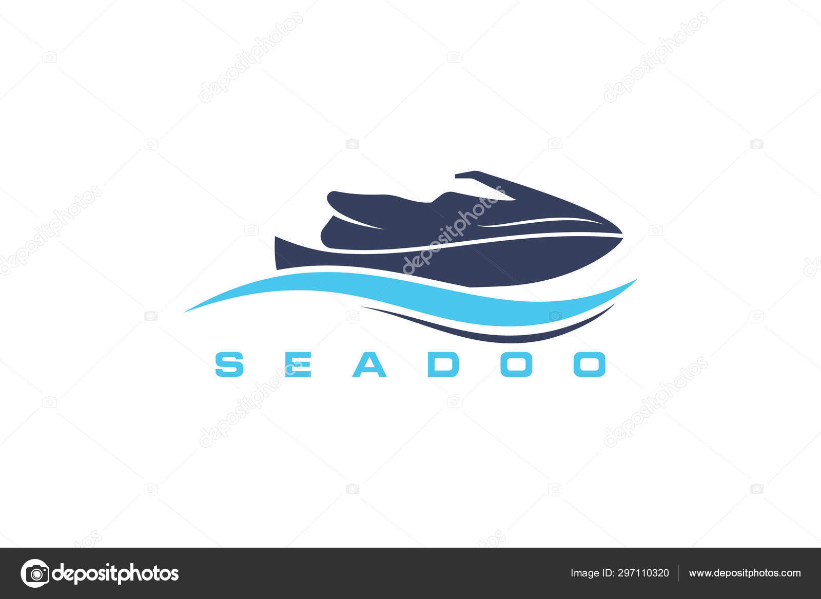 Seadoo Logo Wave Logo Ocean Logo Jet Ski Motor Boat Stock Vector Image ...