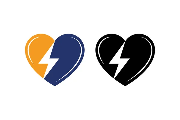 Icono de rayo de corazón imágenes de stock de arte vectorial ...