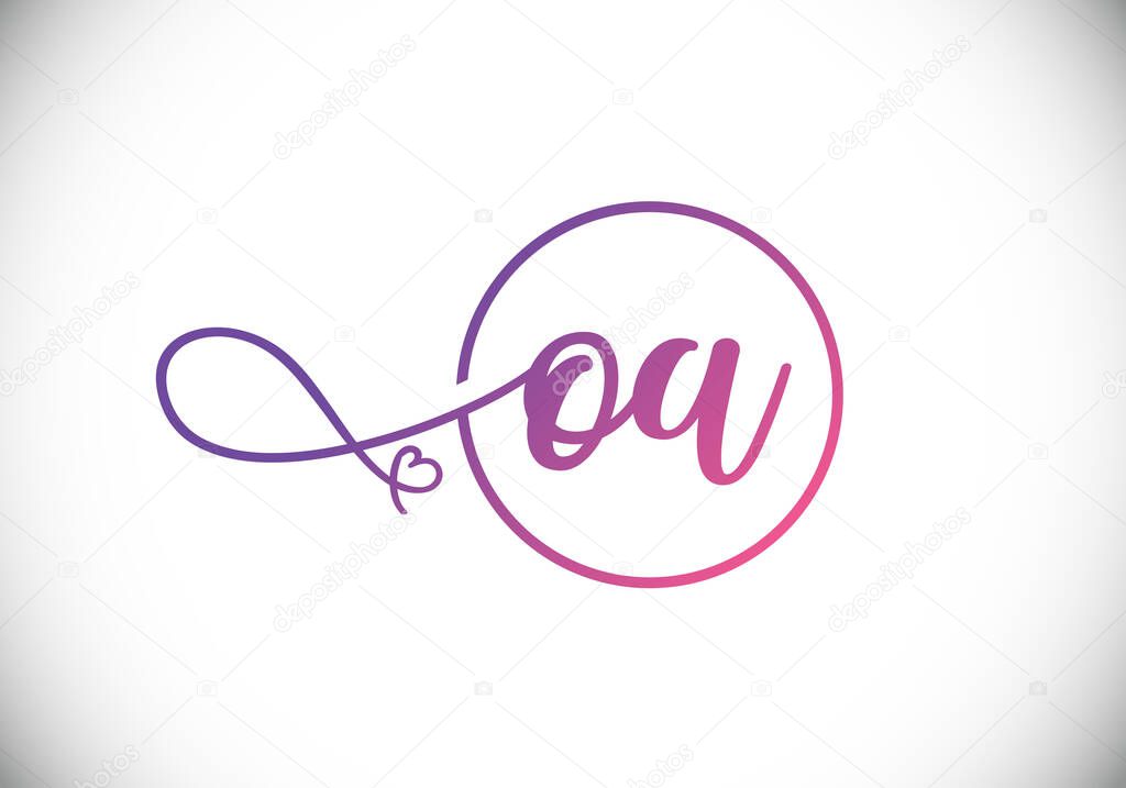 Monograma Inicial Letra O Una Plantilla de Vector de Diseño de Logo. O Una carta Logotipo Diseño ...