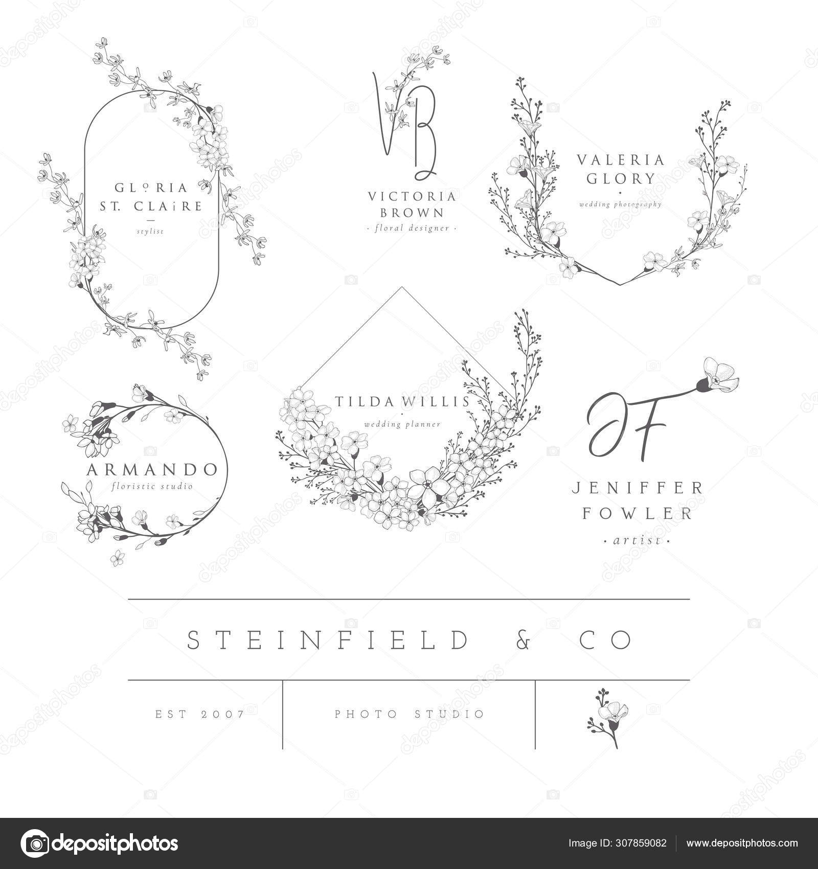 Marcos Y Bordes Florales Vectoriales