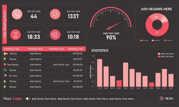 Infographic Dashboard Template Simple Interface Admin Panel Bar Graph ...